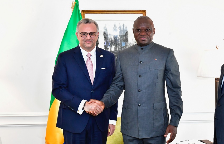 Le président Oligui Nguema échange avec le conseiller principal de ...